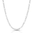 "Solid Sterling Silver Figaro Link .925 ITProLux Necklace, 3MM-10.5MM ...