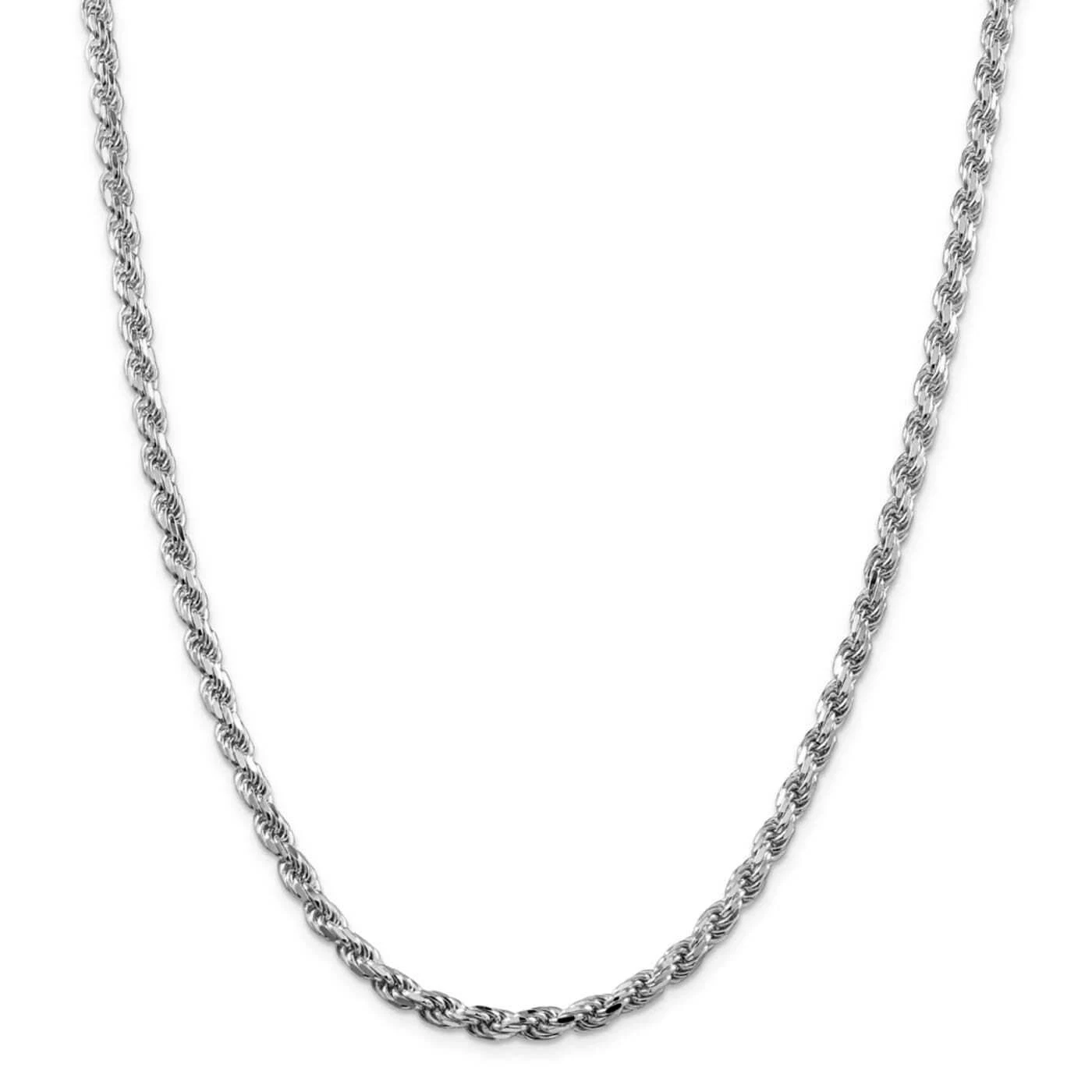Solid Sterling Silver Italian Rope Chain Mens 925 Necklace 2.5mm - Made ...