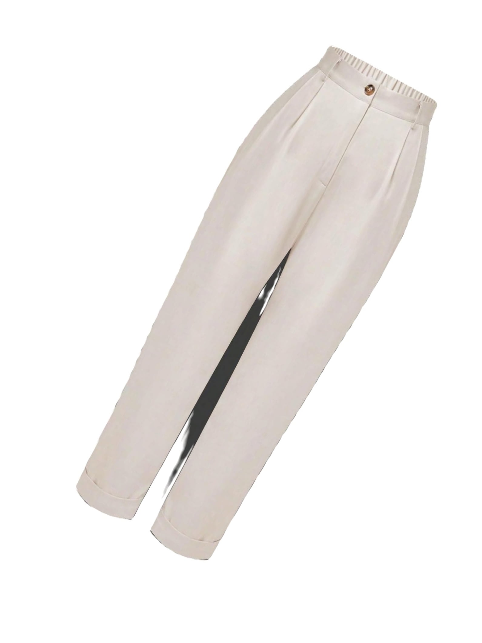 Solid Straight Leg Apricot Plus Size Suit Pants - Walmart.com