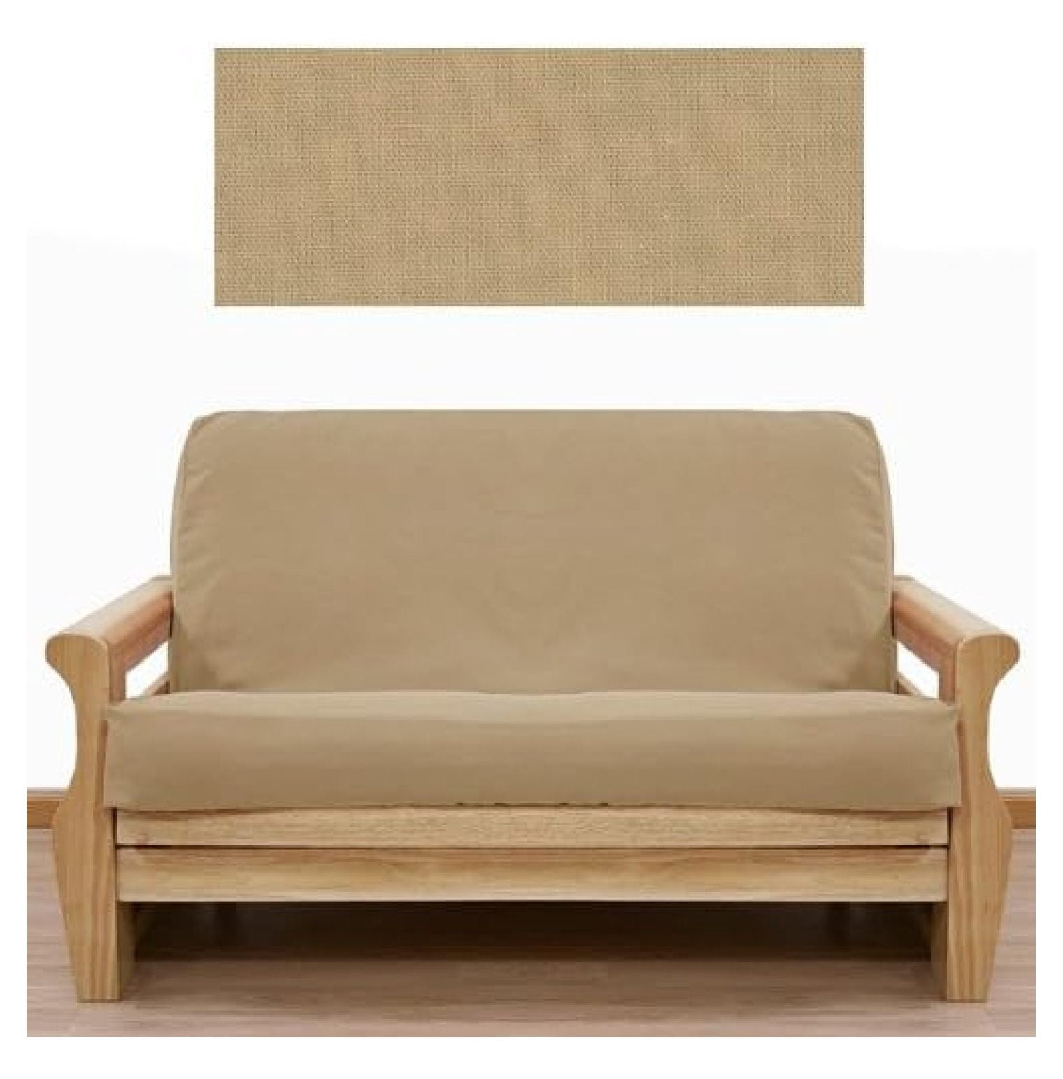 Solid Tan Futon Cover Queen 413 - Walmart.com