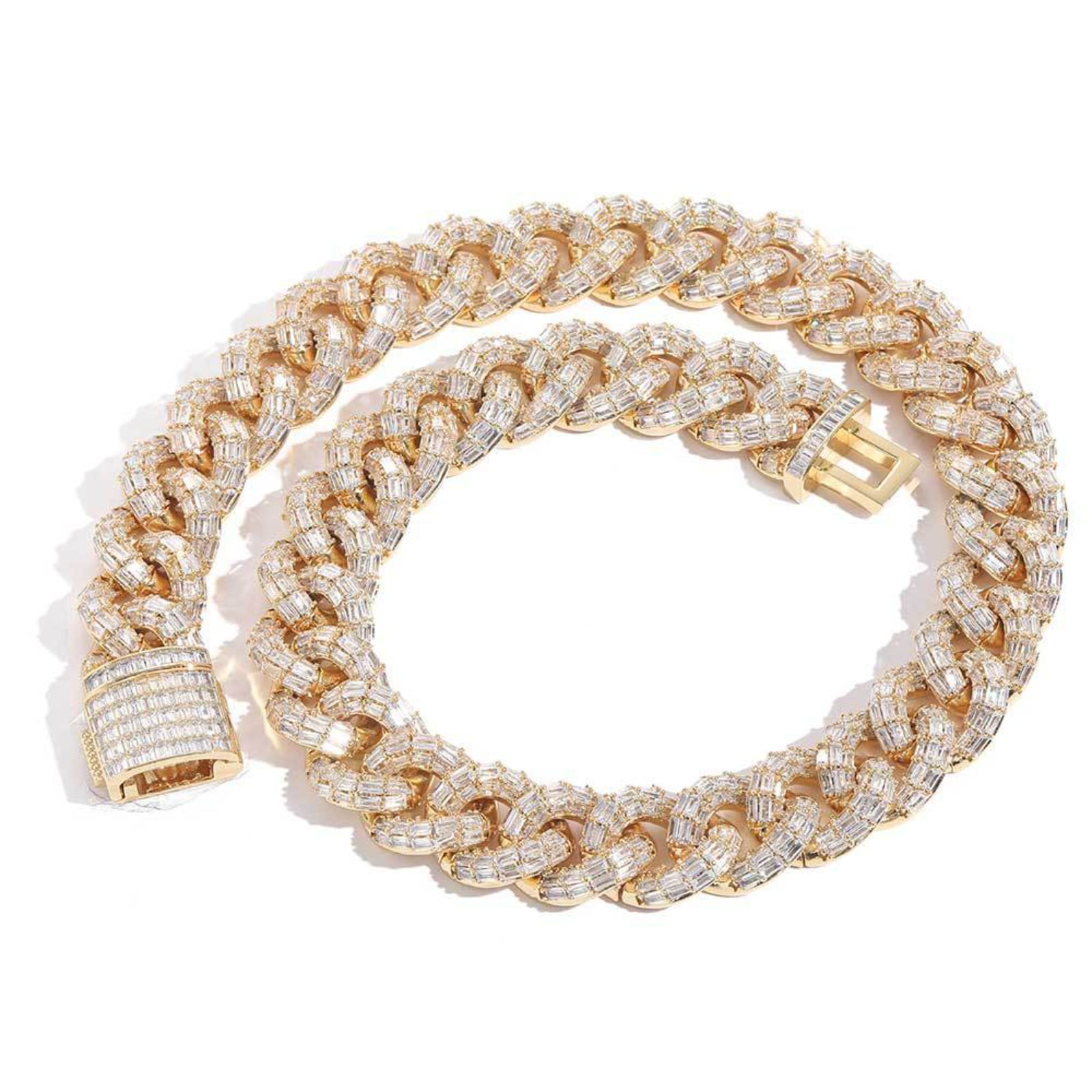 Solid Thick 16-24 Inch Big Mens Cuban Chains, Extra Shiny Hip Hop Cuban ...