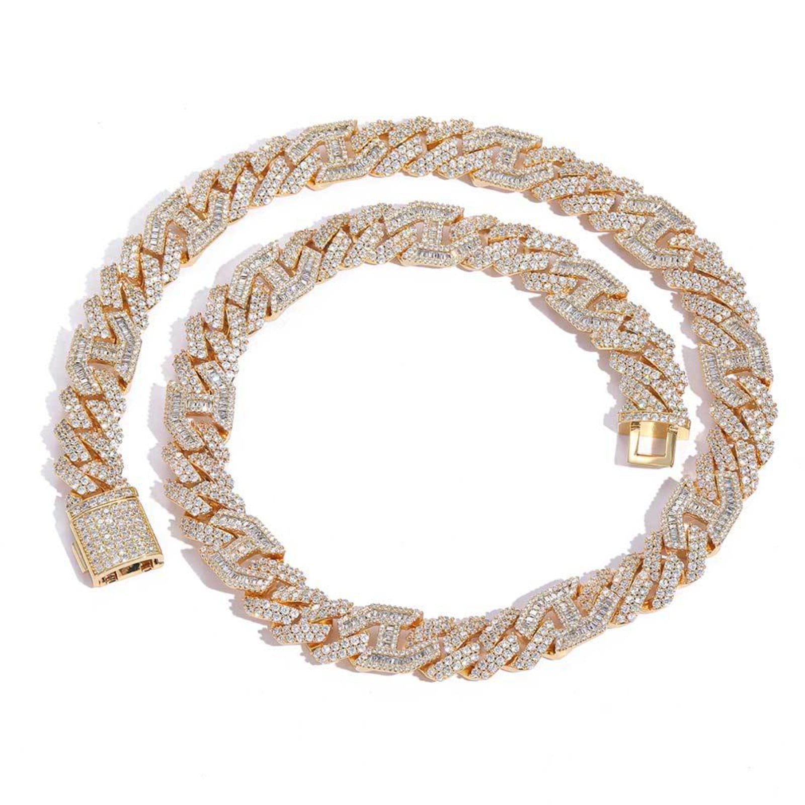 Solid Thick Miami Cuban Chain for Men, Width 15mm Hip Hop Mens Cuban ...