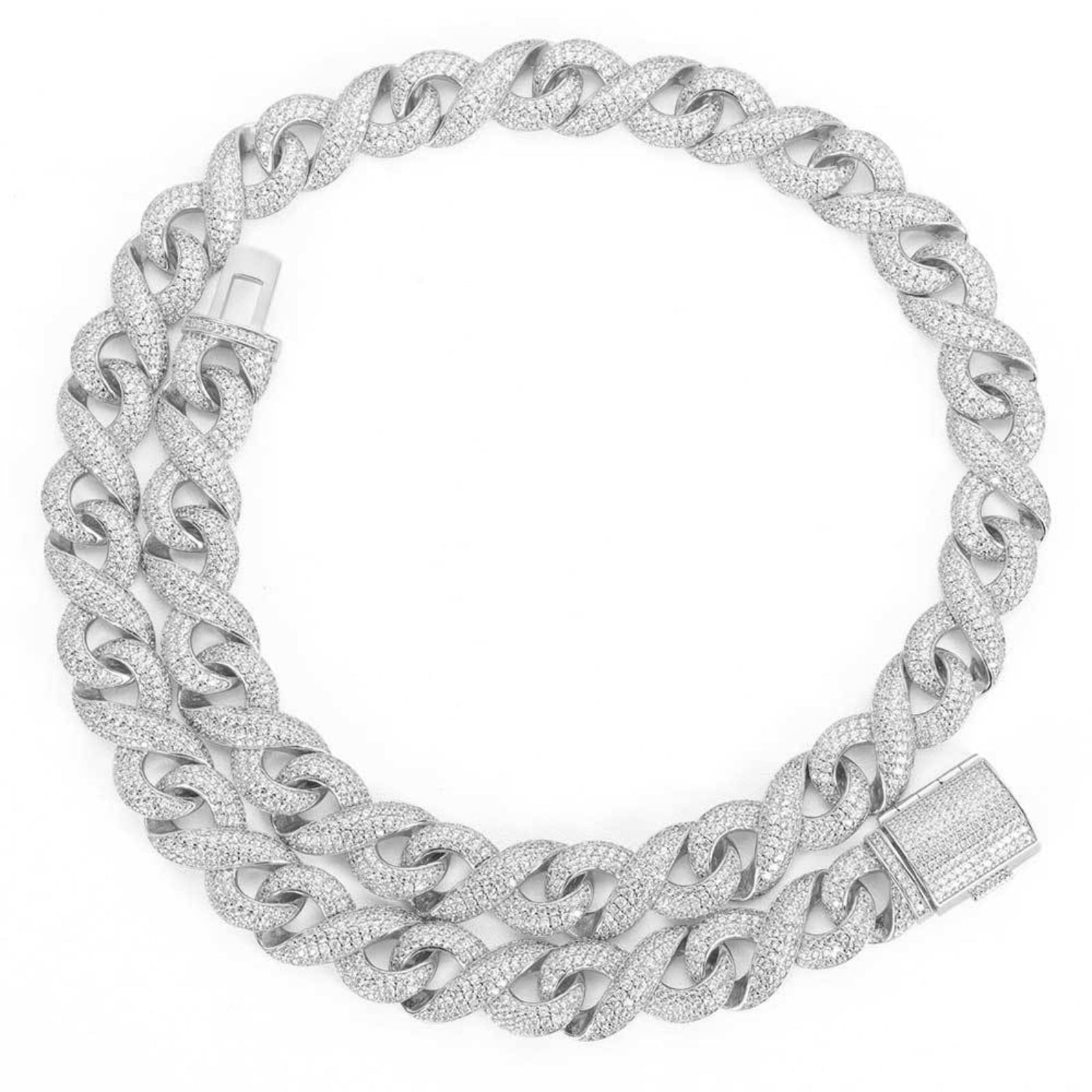 Solid Thick Miami Cuban Link Chain for Men, Sparkling Big Hip Hop Men ...