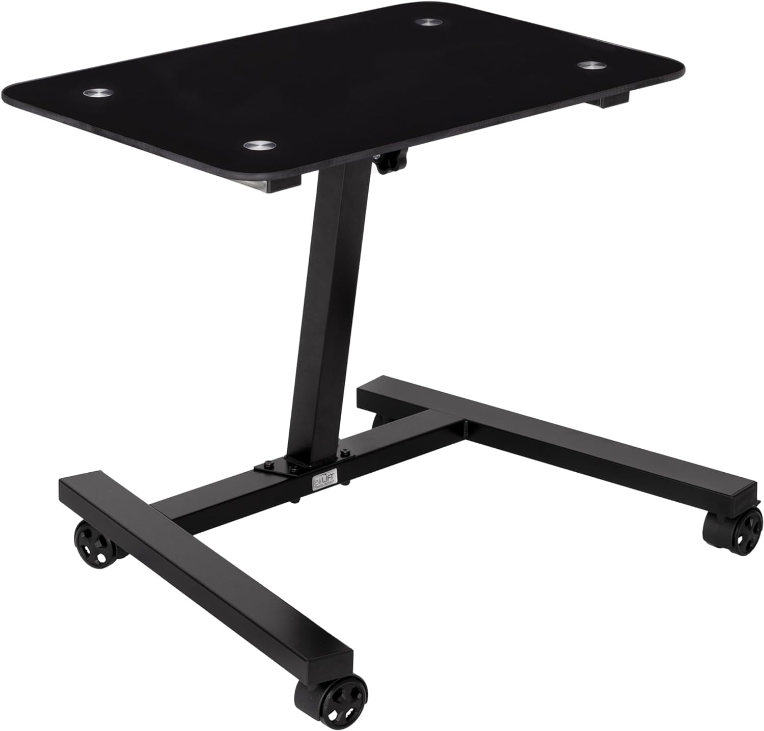 Solid-Top Height Adjustable Mobile Laptop Computer Desk Cart Ergonomic ...