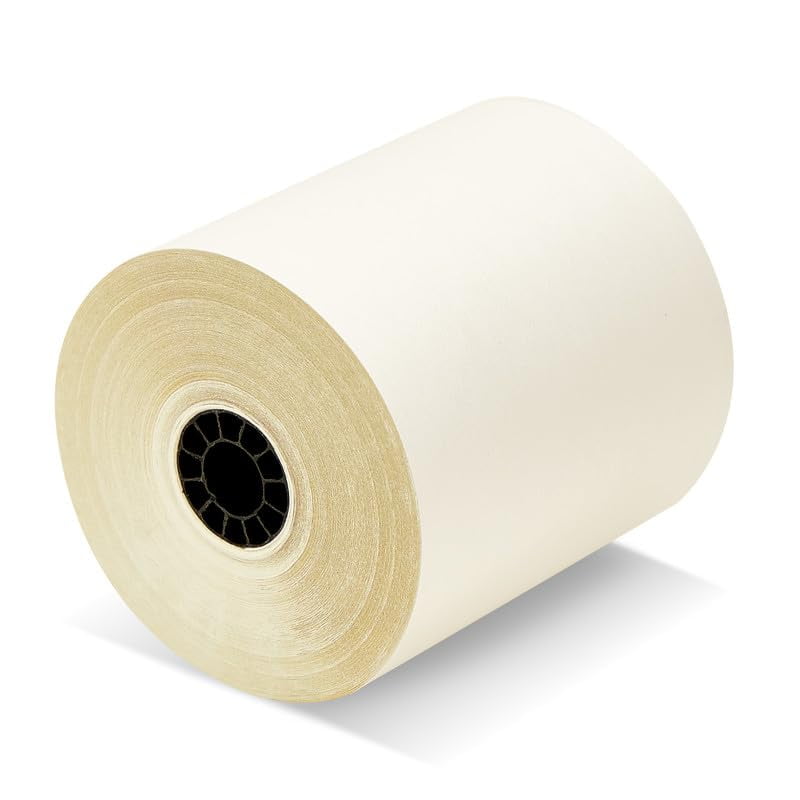 Solid Tube (50 Rolls) Kitchen Printer Paper Two Ply Carbonless Rolls, 3 ...