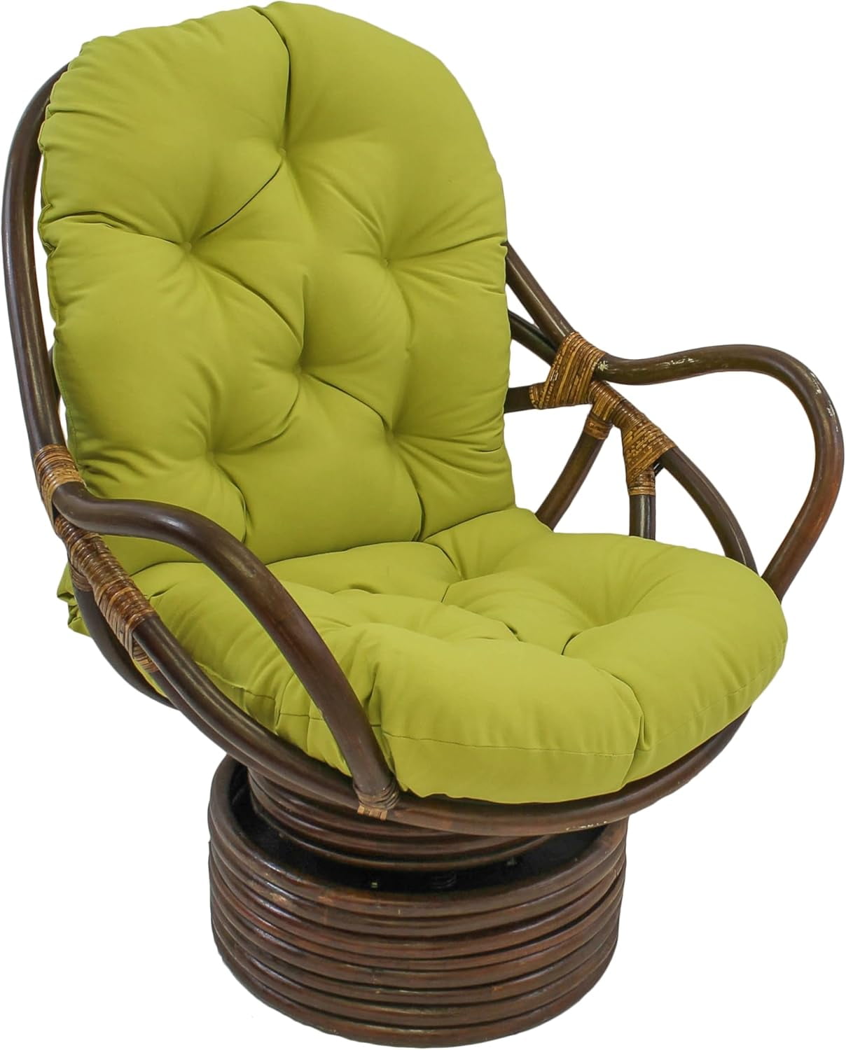 Solid Twill Swivel Rocker Chair Cushion, 48" x 24", Mojito Lime ...