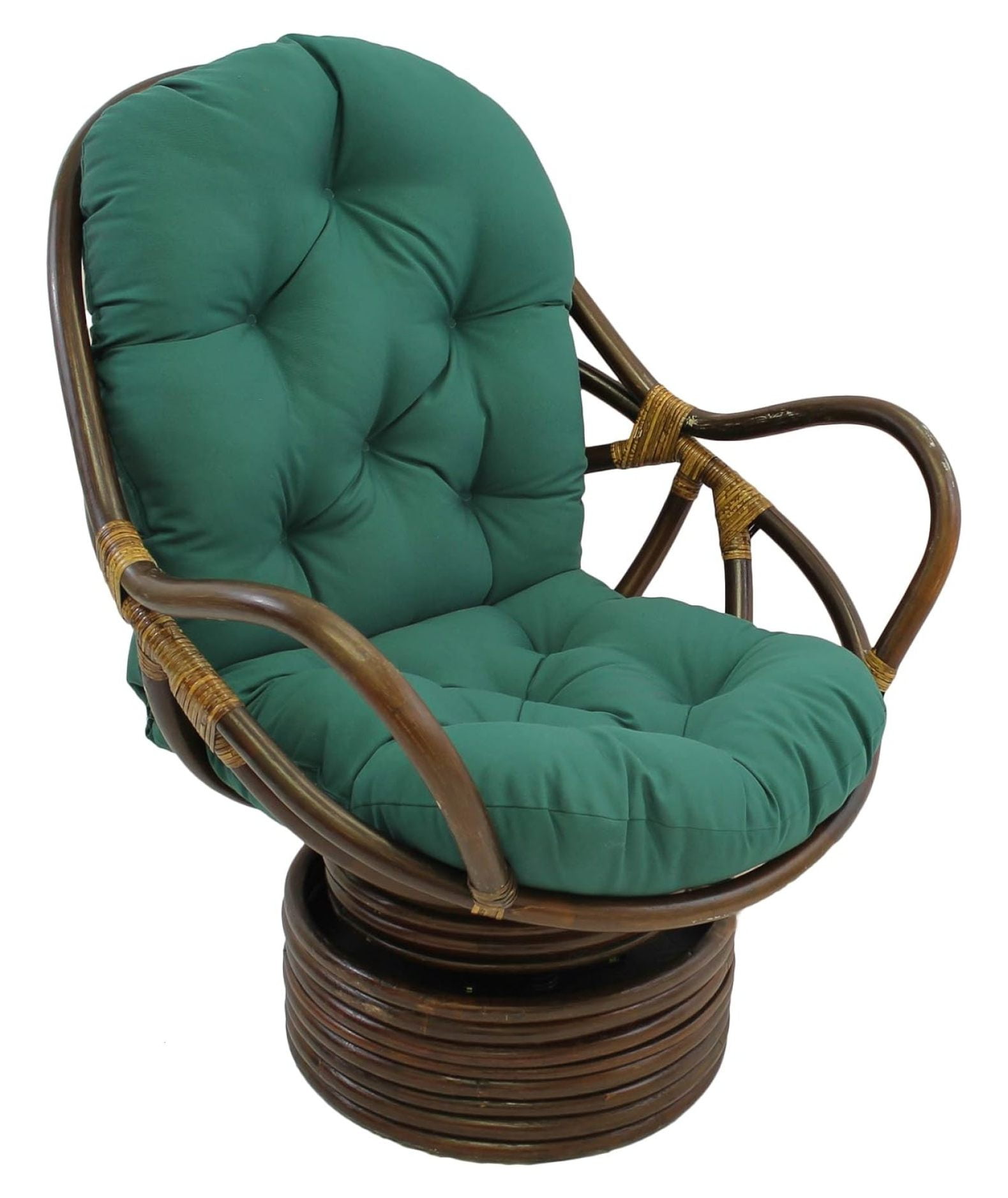 Solid Twill Swivel Rocker Chair Cushion, " x 24", Forest Green ...