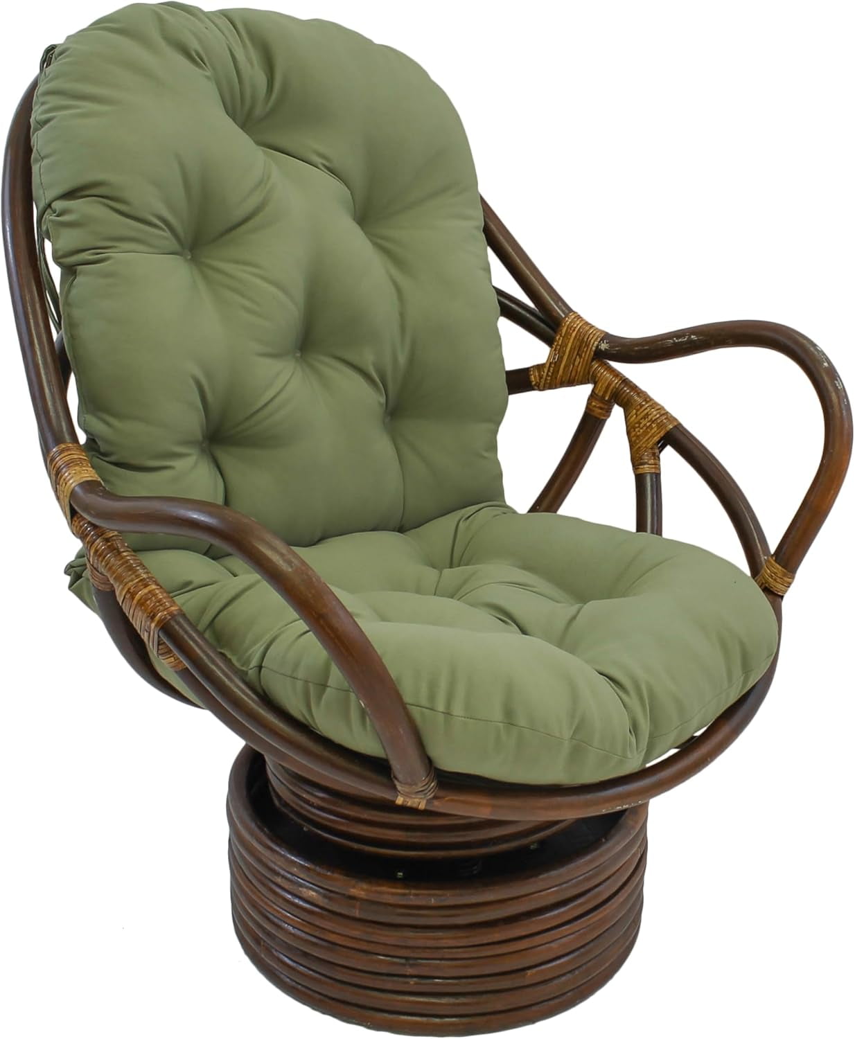 Solid Twill Swivel Rocker Chair Cushion, " x 24", Sage - Walmart.com