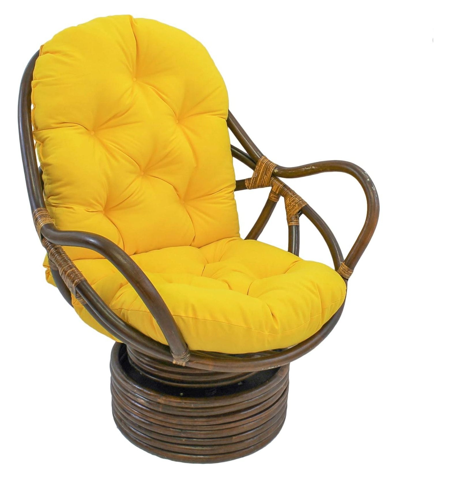 Solid Twill Swivel Rocker Chair Cushion, " x 24", Sunset - Walmart.com