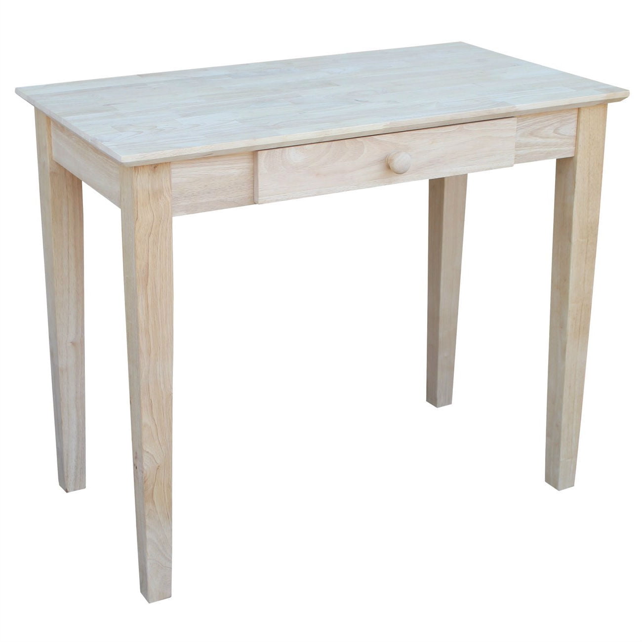 Solid Unfinished Wood Laptop Desk Writing Table with Drawer - Walmart.com