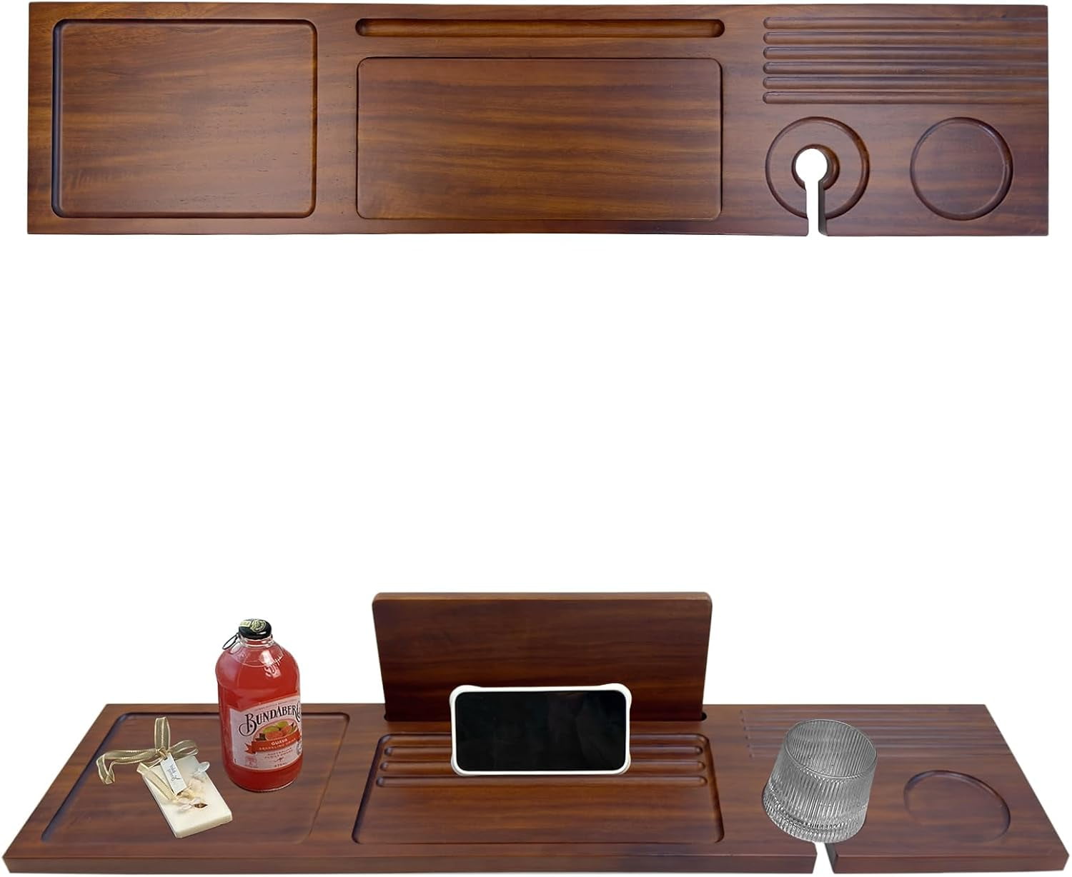 Solid Walnut Wood Bathtub Tray, Bath Tub Tray Wood, Bath Tray for Tub ...