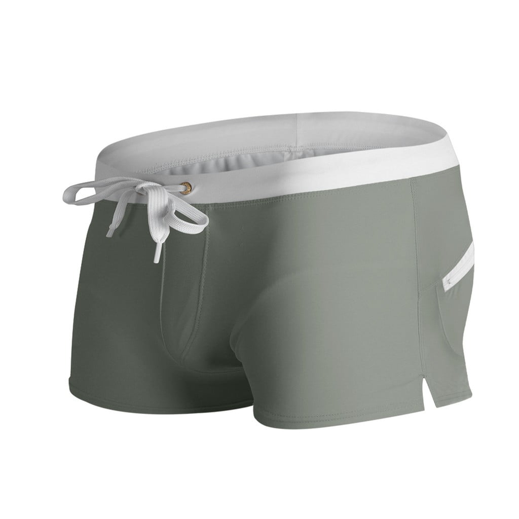 Solid Wear Trunks Beach Mens Tall Swim Trunks Breathable Men Swimwear ...