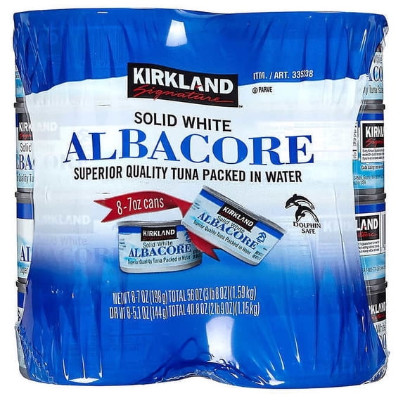 Albacore Tuna, Solid White, Dolphin Safe, Kosher Parve, Packed in Water ...