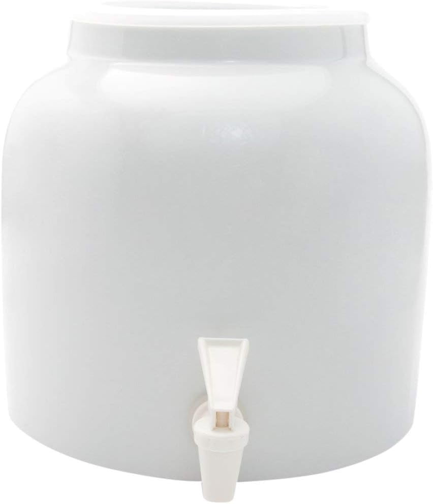 Solid White Design Beverage Dispenser Crock - Walmart.com