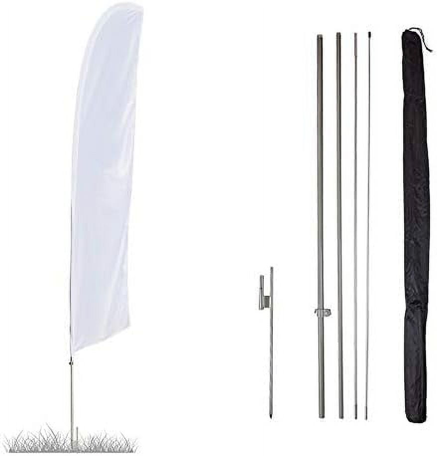 Solid White Feather Flag Kit - Stands 13.5Ft Tall - Includes Solid ...