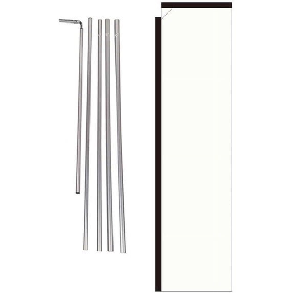 Solid White Outdoor Rectangle Feather Banner Flag Sign with Pole Kit ...