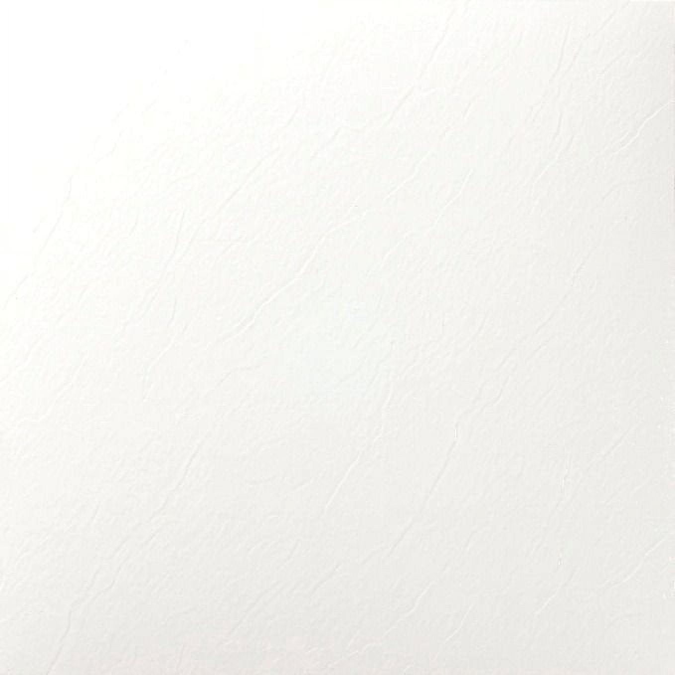 Solid White Vinyl Floor Tiles Self Adhesive Stick and Peel 12'' x 12 ...