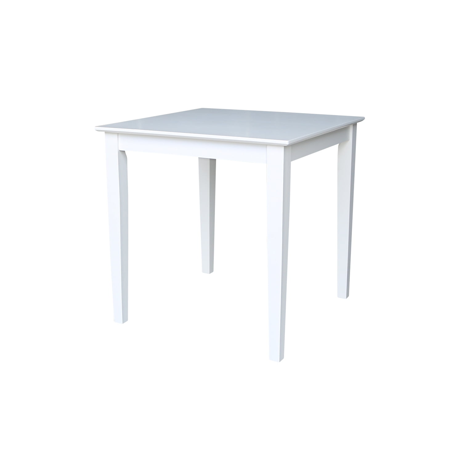 Solid Wood 30 inch Square Dining Table in White - Walmart.com
