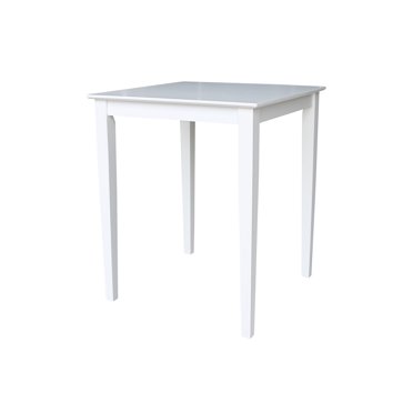 Solid Wood 30 inch Square Dining Table in White - Walmart.com