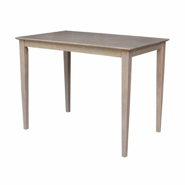 Solid Wood 30"x 48" Dining Table in Washed Gray Taupe - Walmart.com