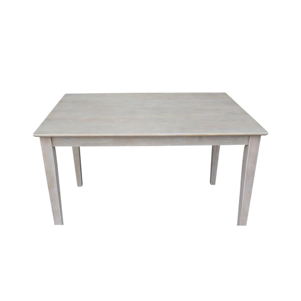 Solid Wood 30"x 48" Dining Table in Washed Gray Taupe - Walmart.com