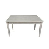 Solid Wood 30"x 48" Dining Table in Washed Gray Taupe - Walmart.com