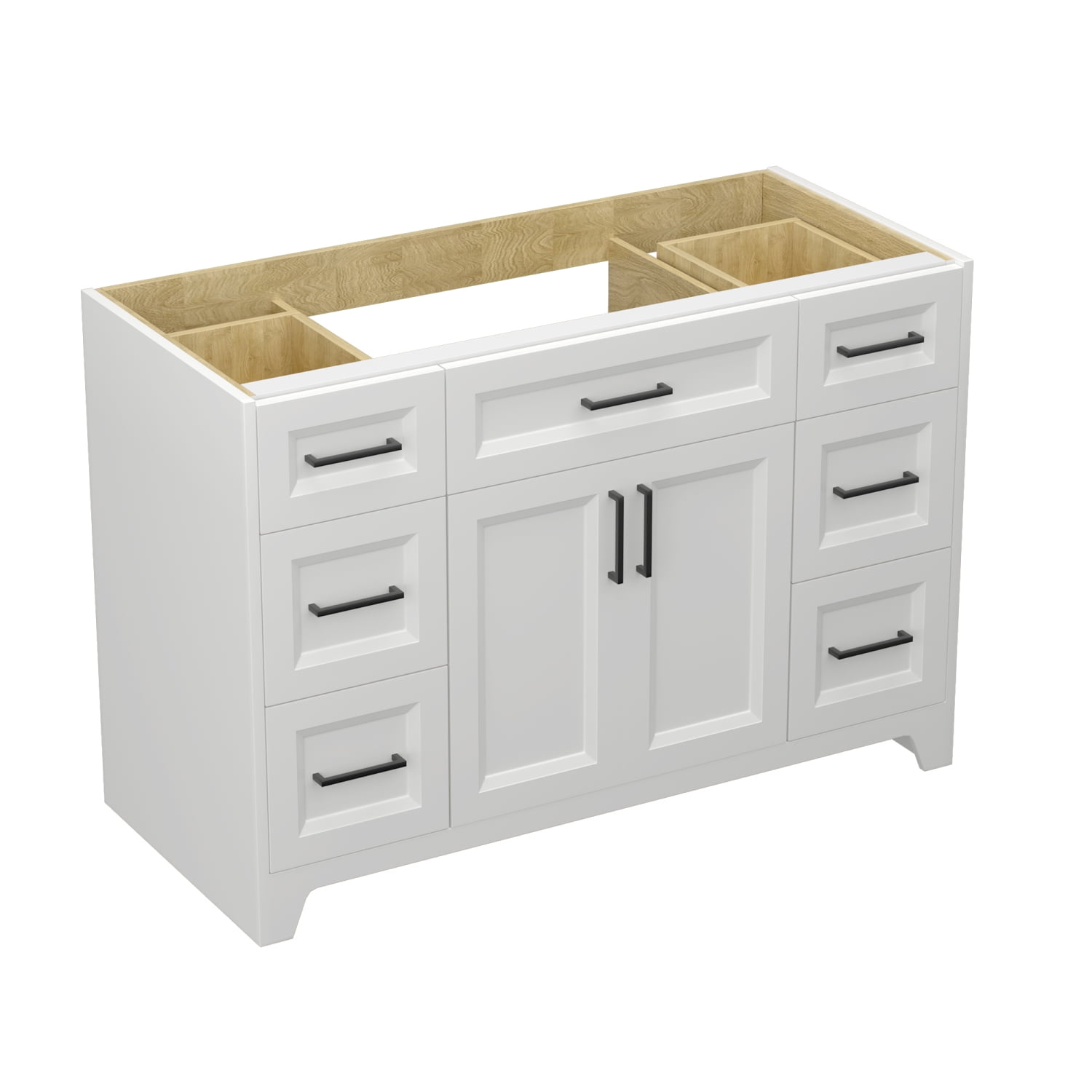 Solid Wood 48 Inch Bathroom Vanity Without Top Sink Modern Bathroom ...