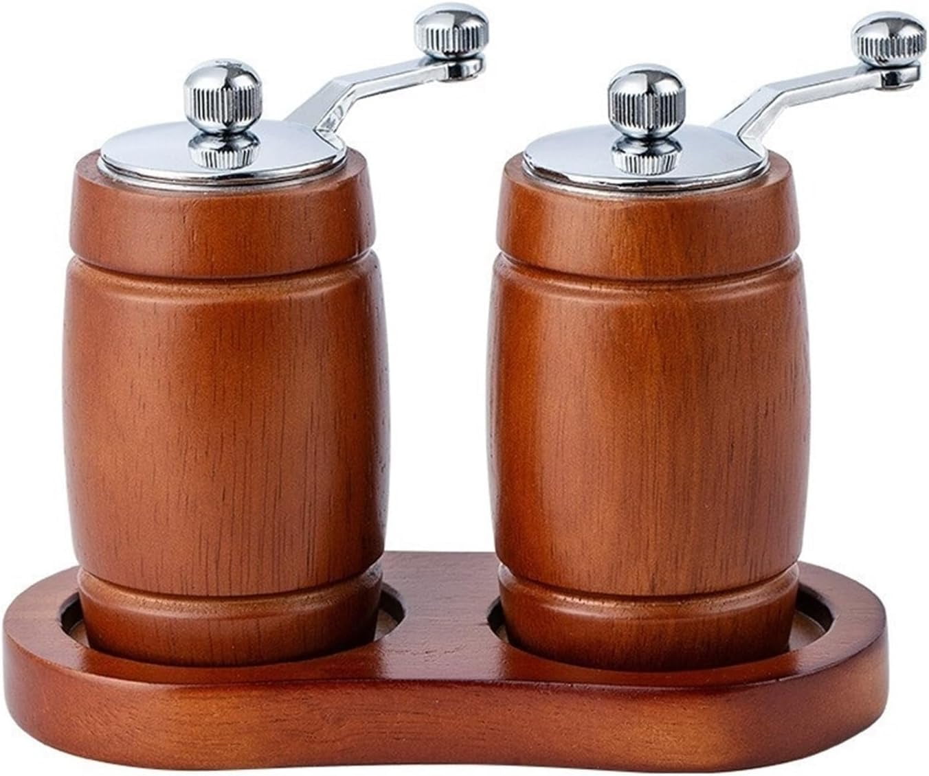 Solid Wood Barrel Creative Black Pepper Sea Salt Grinding Pepper Manual ...