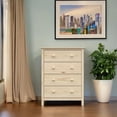Large Dresser Solid Wood Bedroom Chest with 4 Deep Storage Drawers ...