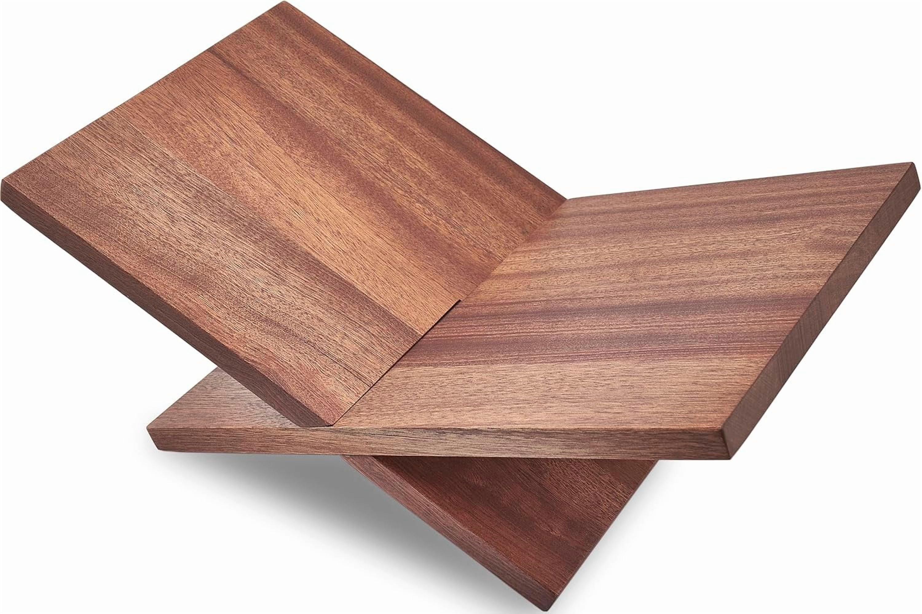 Solid Wood Book Stands - Cross Frame Sapele Wooden Book Holder, Open ...