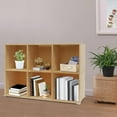 Solid Wood Bookcase 6-Cube Shelf, Convertible Vertical/Horizontal ...