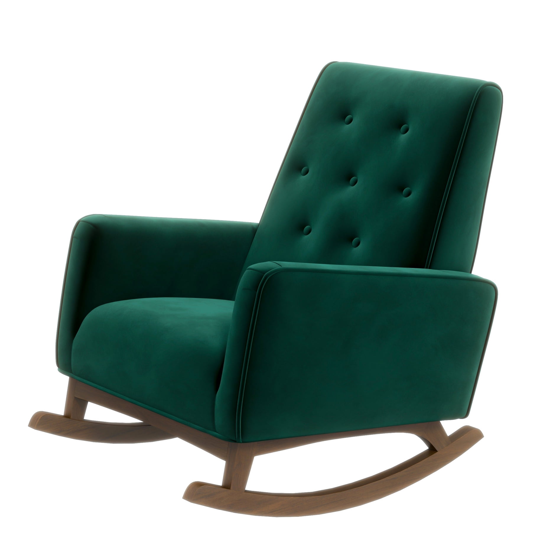 Solid Wood Build, Contemporary Rocker - Universal Green Rocking Chair ...