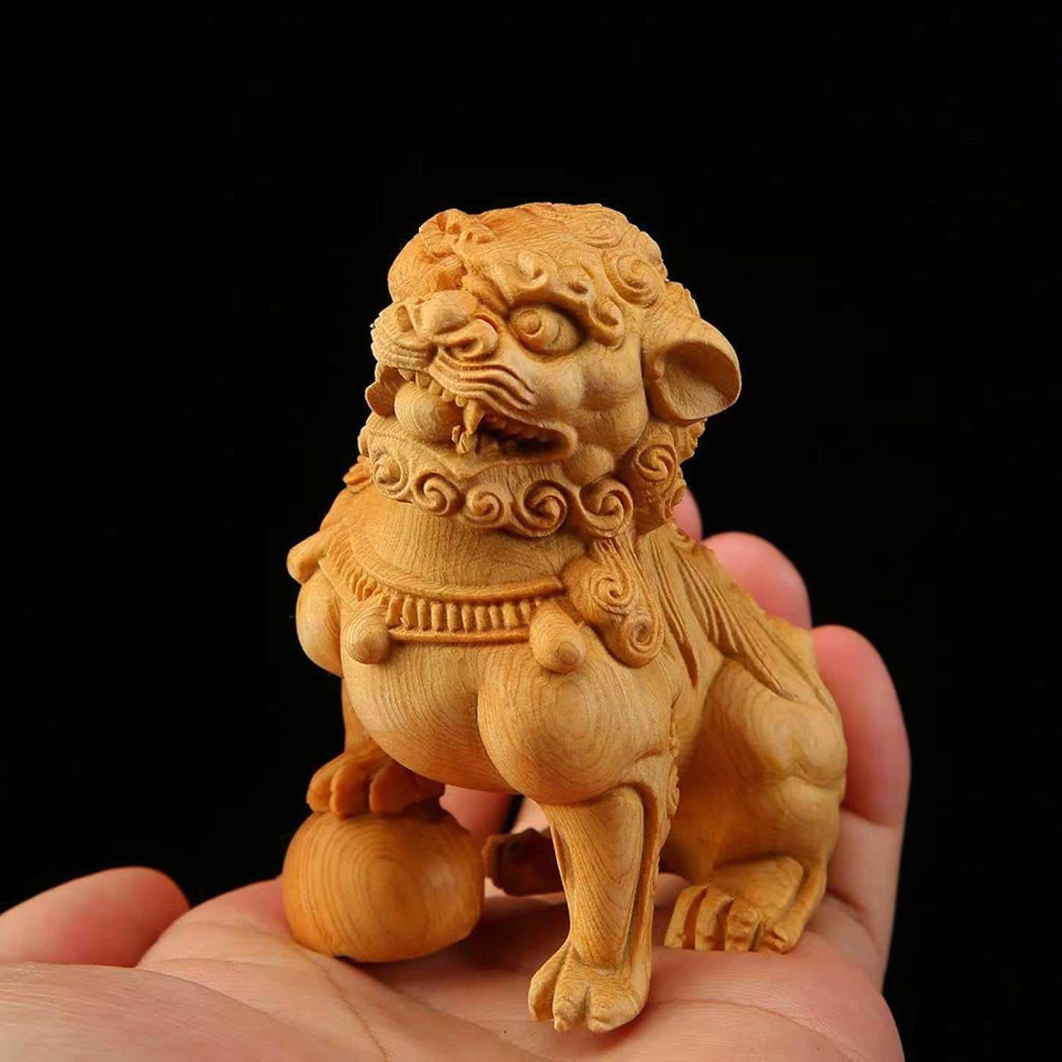 Wood Carved Lion