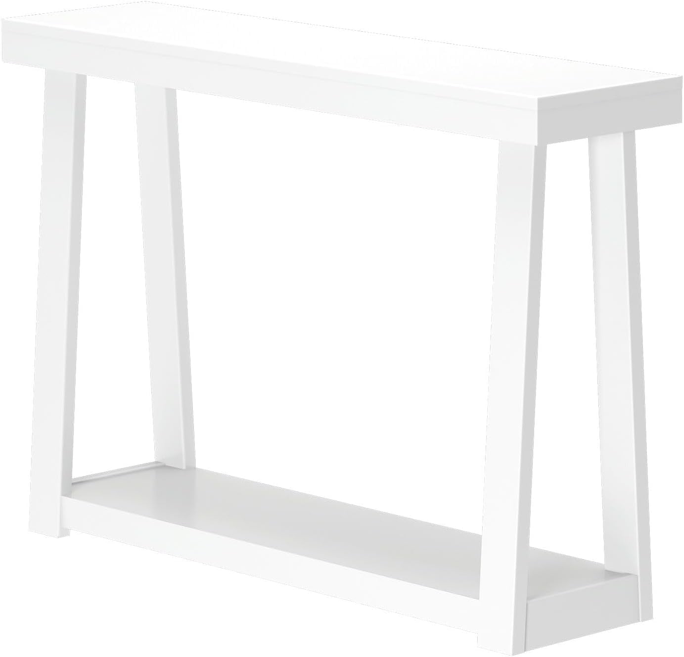 Solid Wood Console Table with Storage, 36 Inch, Sofa Table with Shelf ...