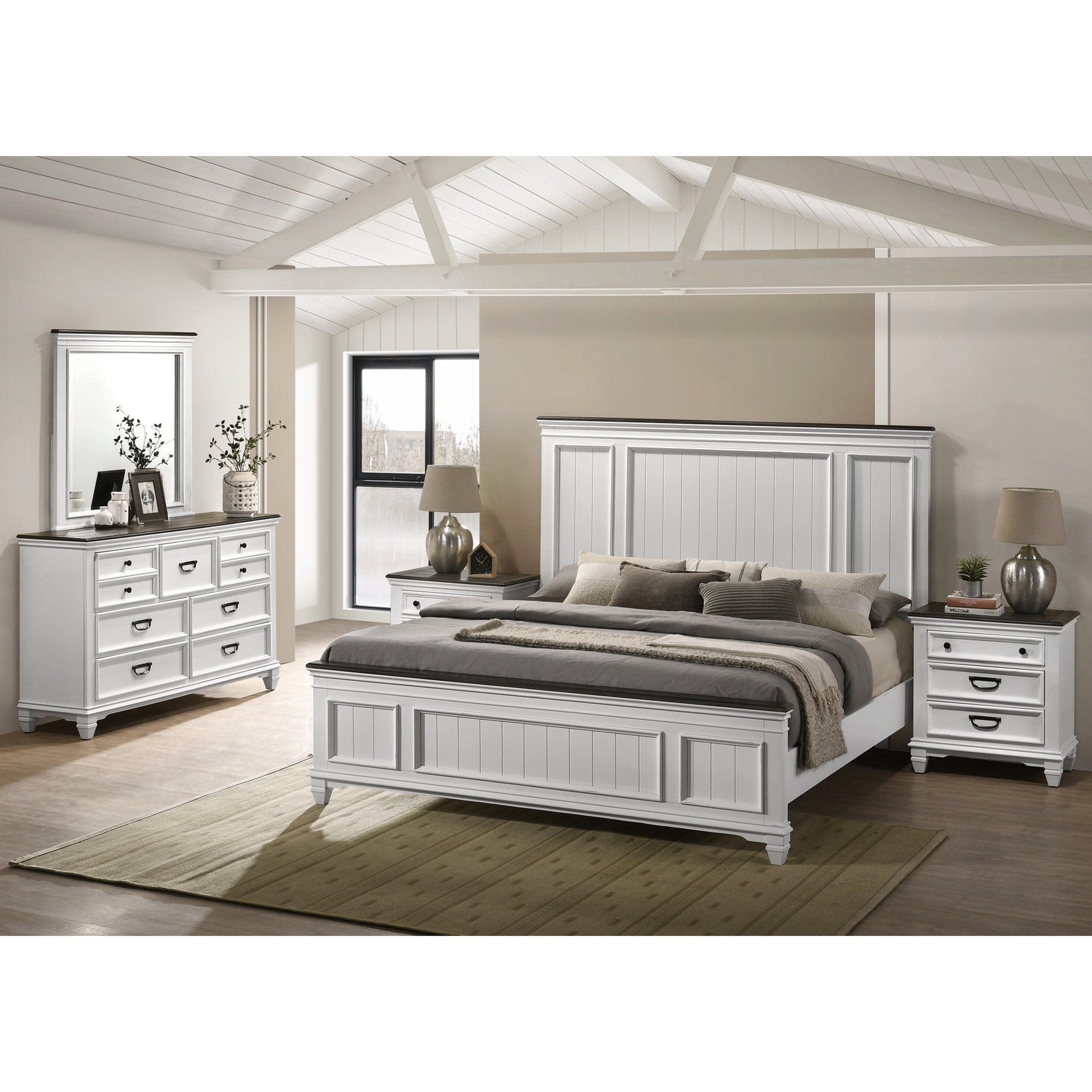 Solid Wood Construction + Distressed Finish - Bedroom Decor + Fresh New ...