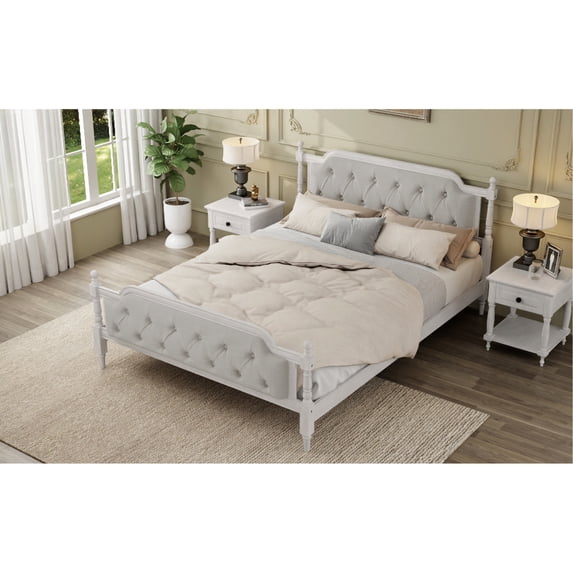 Solid Wood Construction | No Box Spring, 500 LBS Capacity | Bedroom ...