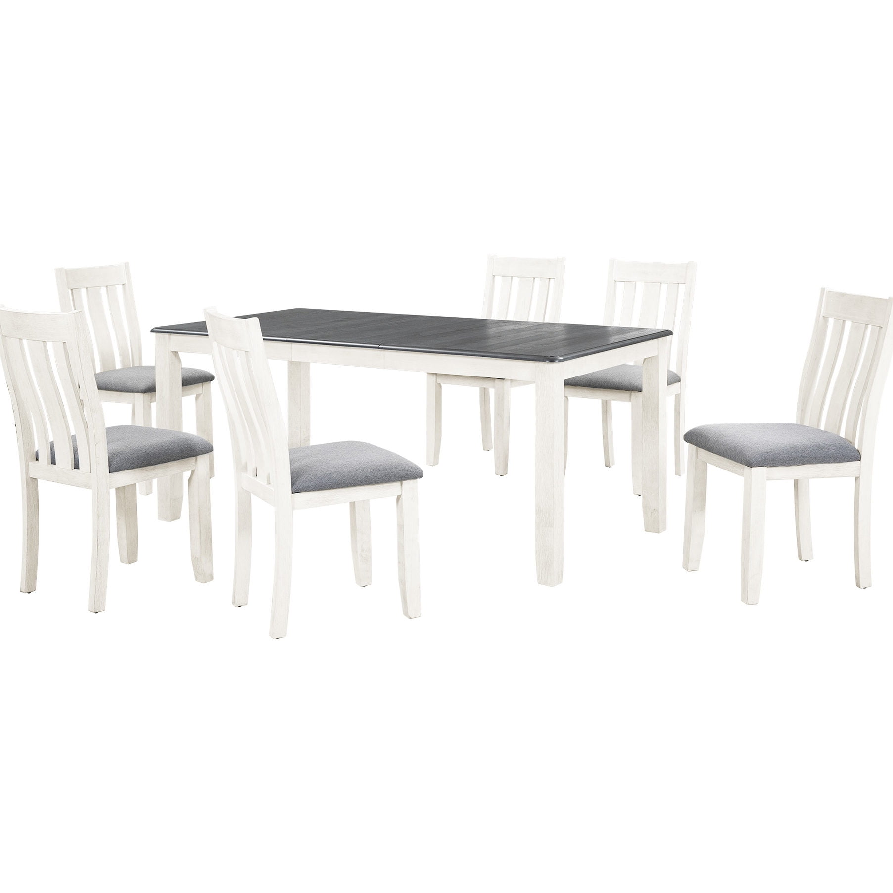 Solid Wood Construction - Table Extends for 8 - Home Gatherings - Linen ...