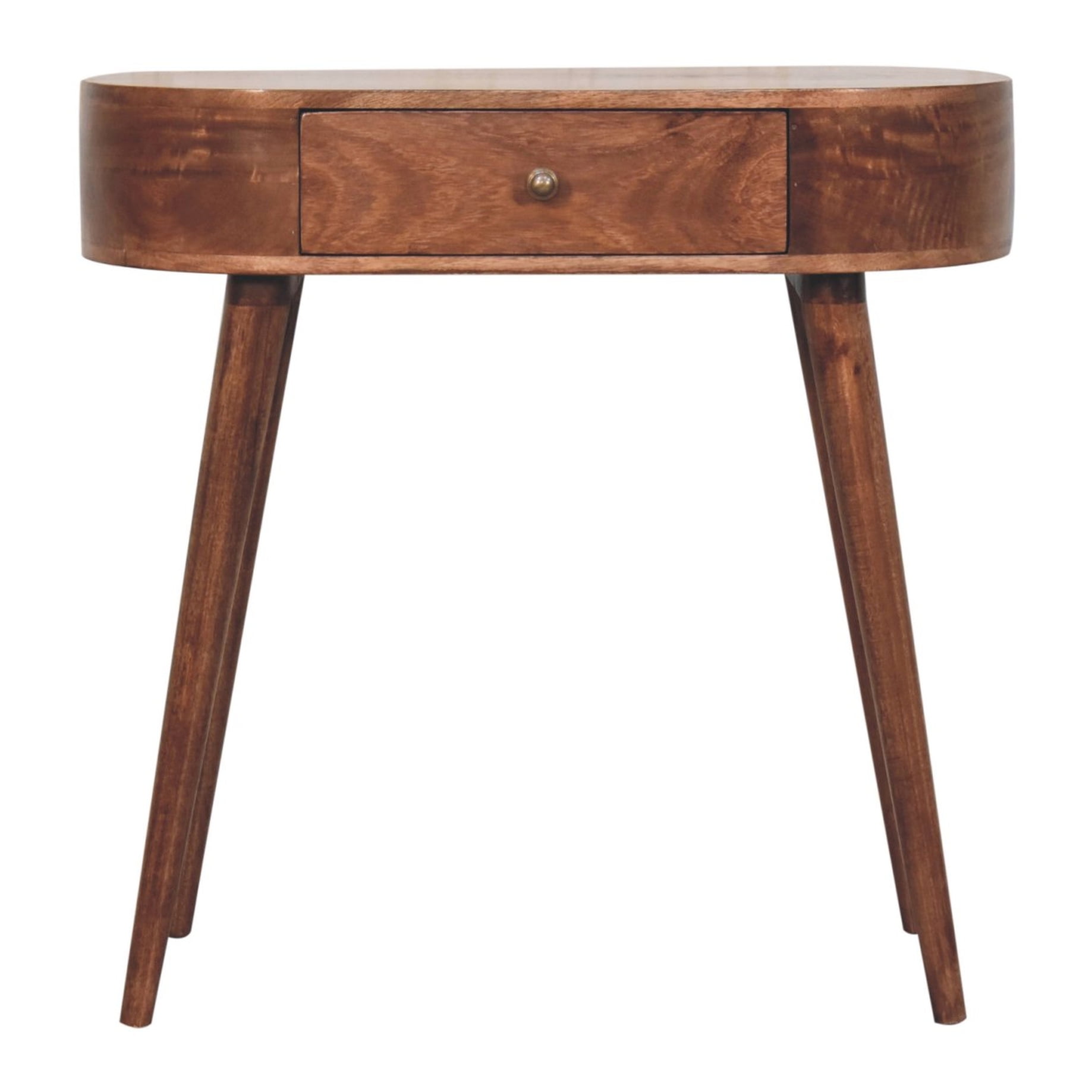 Solid Wood Construction, Walnut Color - Compact Console Table for ...