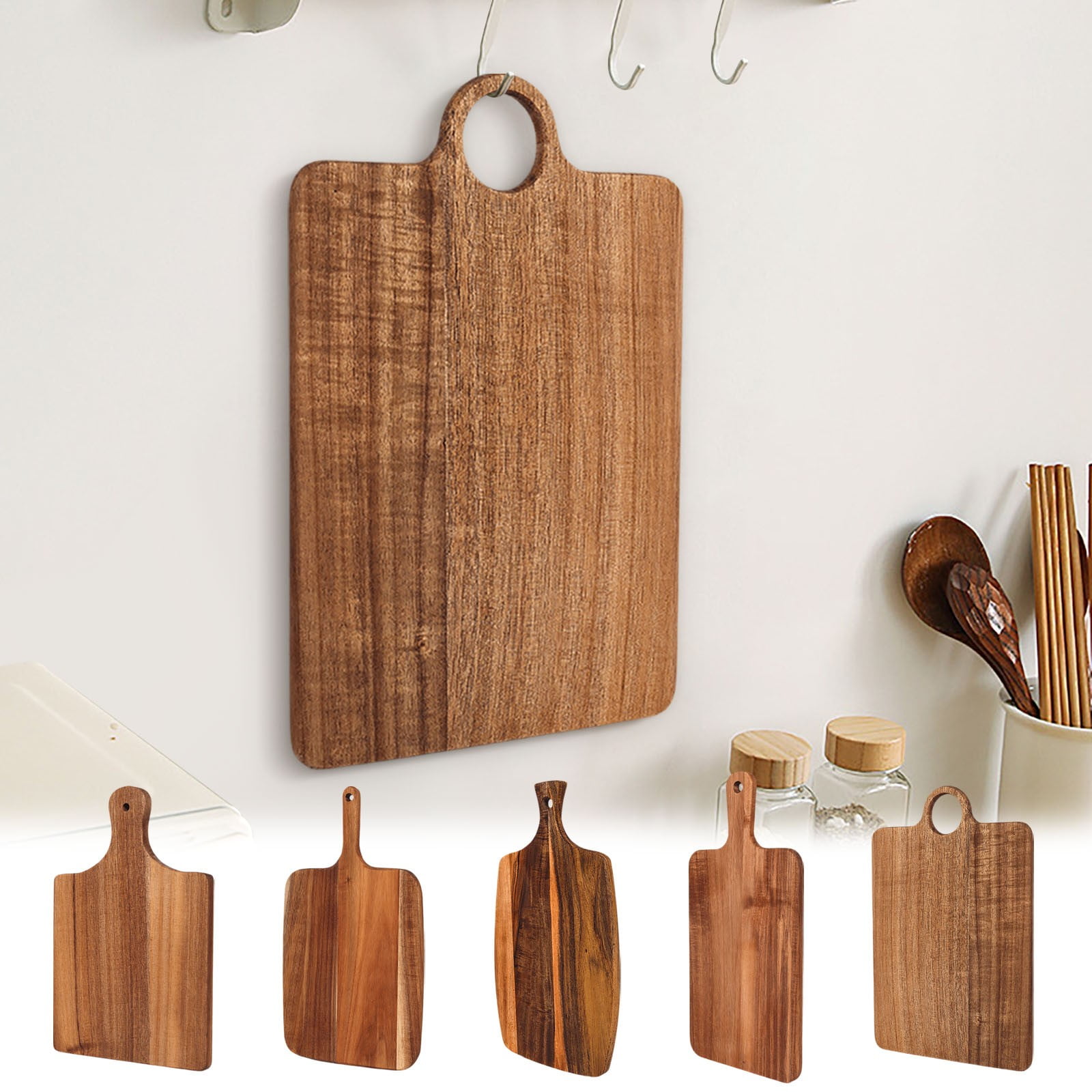 Solid Wood Cutting Board, Vegetable Chopping Board Featuring Durable ...