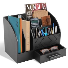 Victor Technology Desktop Organizer, Natural Wood Grain (H4720 ...