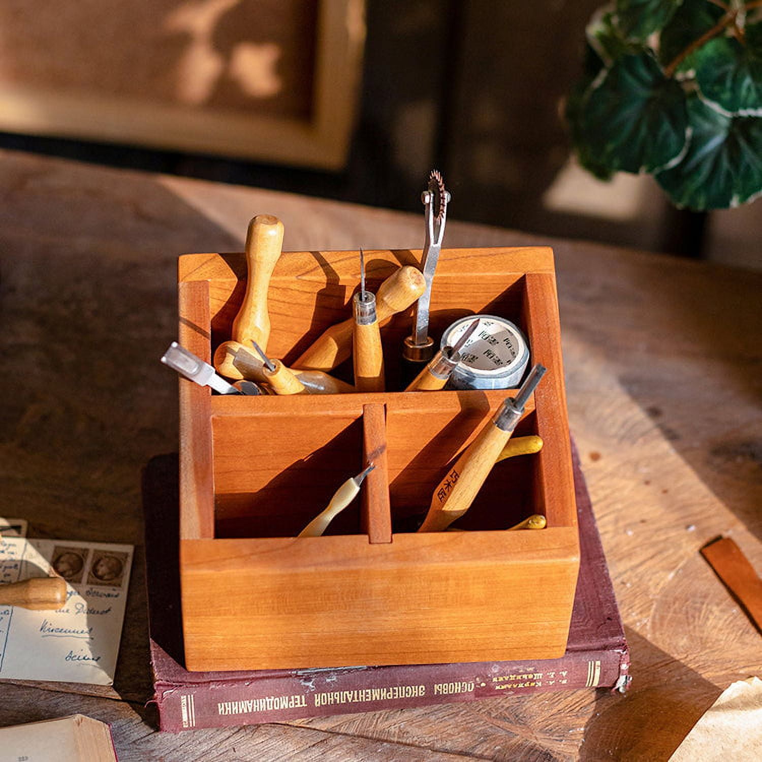 Solid Wood Desktop Organizer Small Organizer - Walmart.com