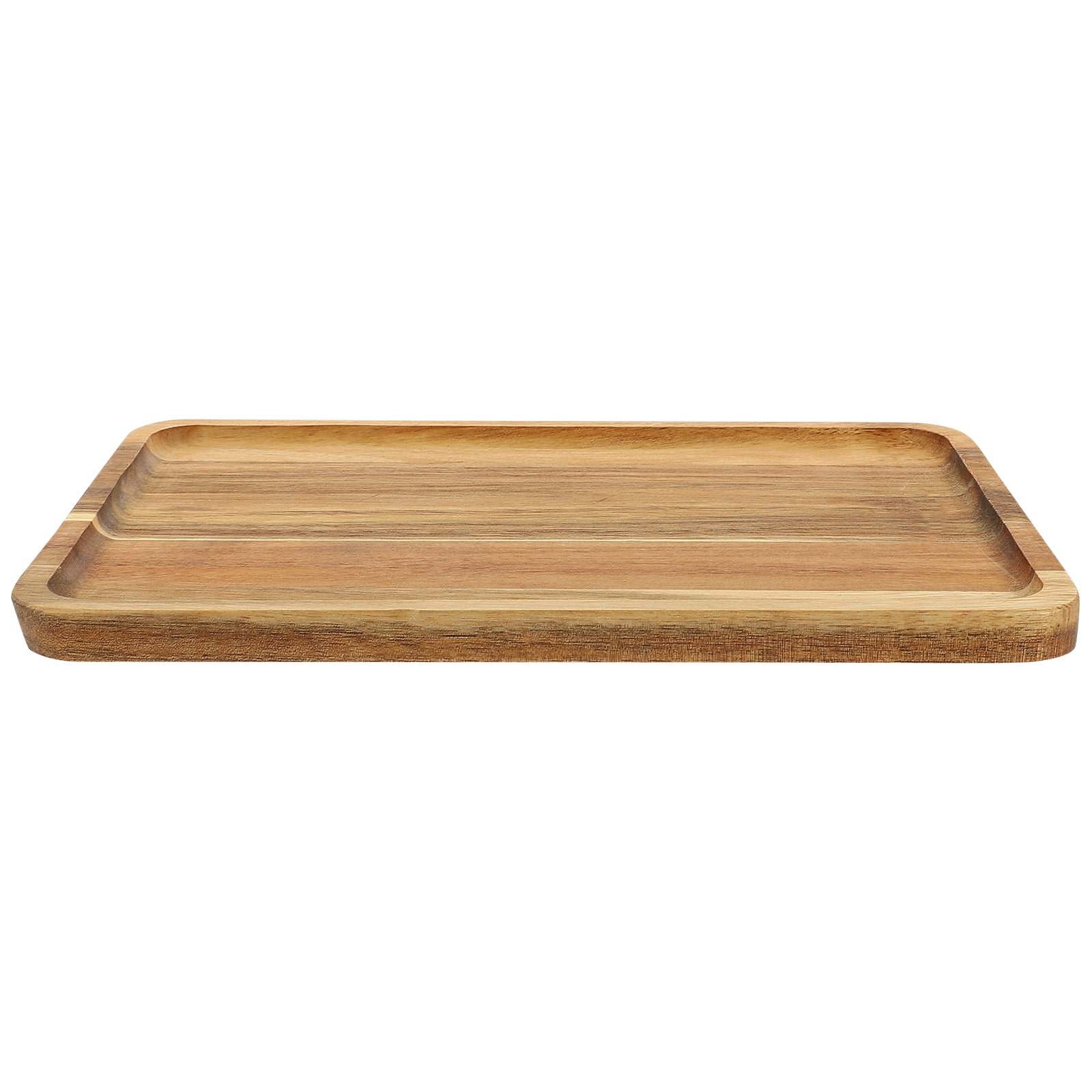 Solid Wood Dessert Plate Charger Serving Tray Appetizer Plates Wooden ...