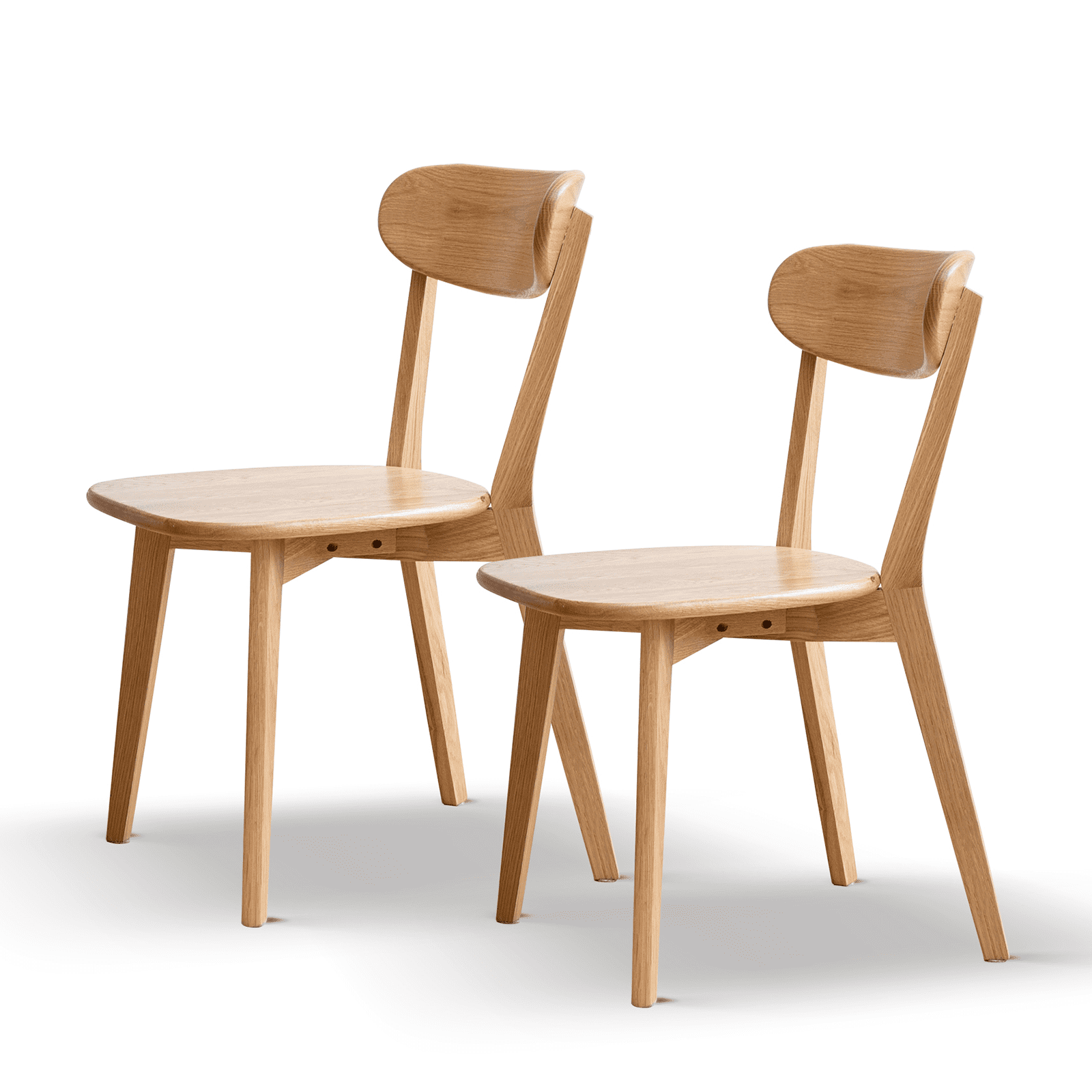 Solid Wood Dining Chairs Set of 2, FAS Grade Oak Dining Chair with ...