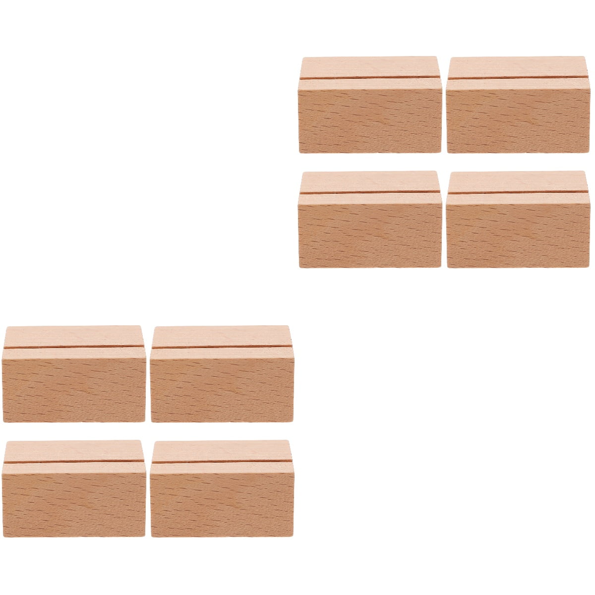 Solid Wood Dining Table 8 Pcs Business Card Holder Display Shelves ...