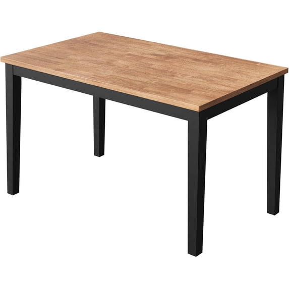 Solid Wood Dining Table for 4, 45 Inch Rectangular Kitchen with Legs ...