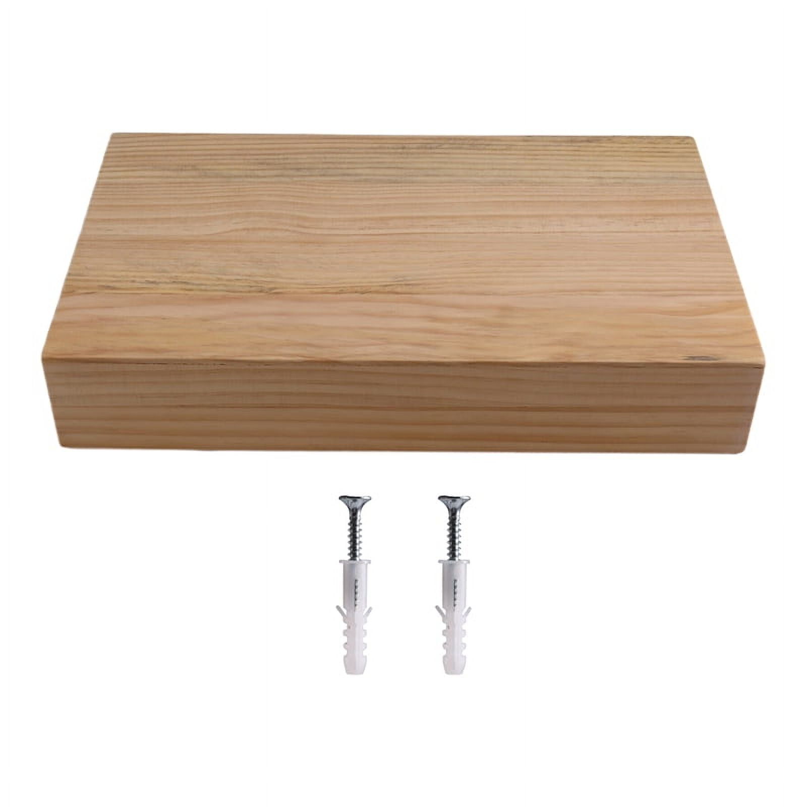 Solid Wood Floating Shelf with Hidden Compartment, Wall-Mounted Storage ...