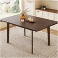 Solid Wood Frame Dining Table, 60 Inch Walnut Rustic Table for Kitchen ...