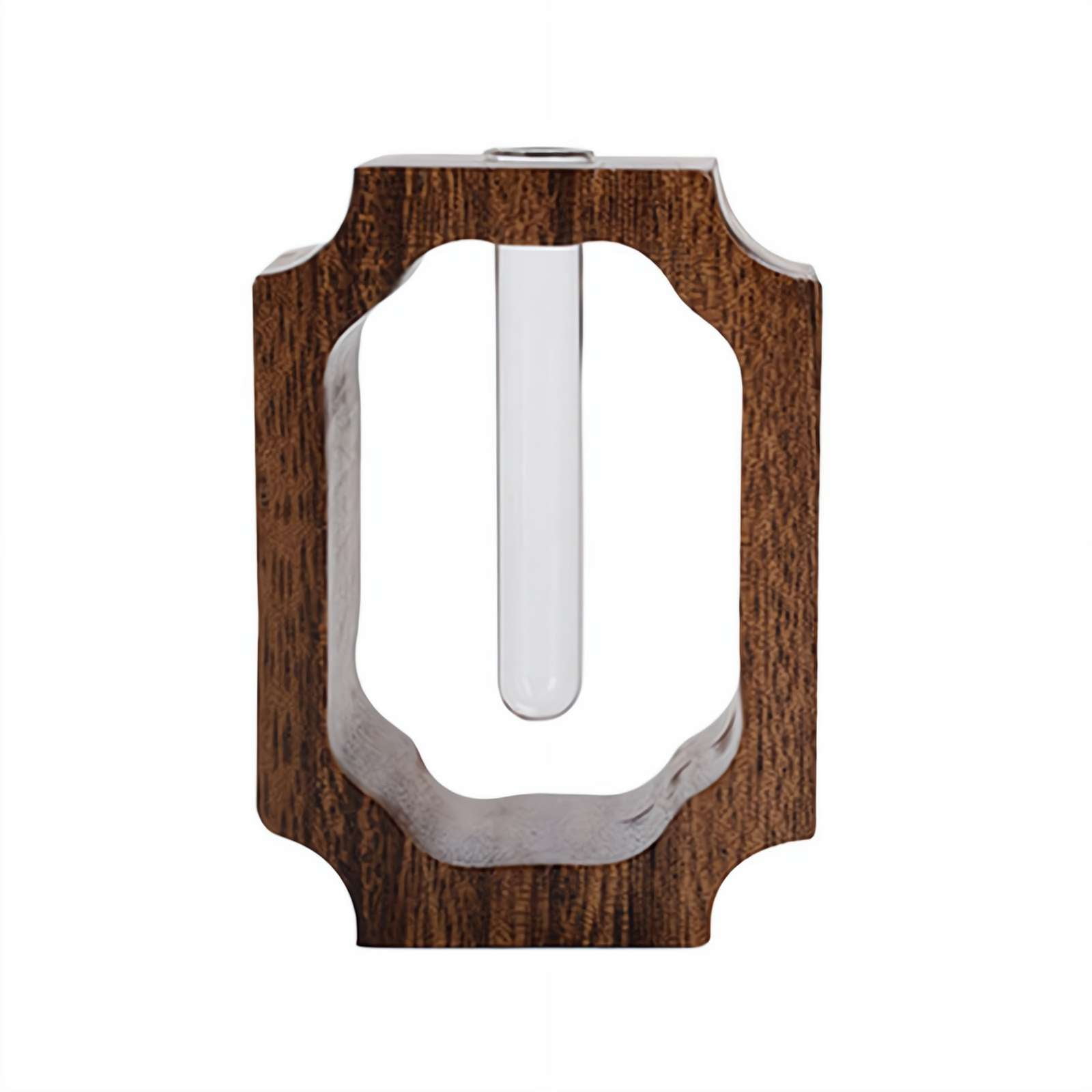 Solid Wood Glass Vase, Test Tube Vases for Flowers, Solid Wood Frame ...