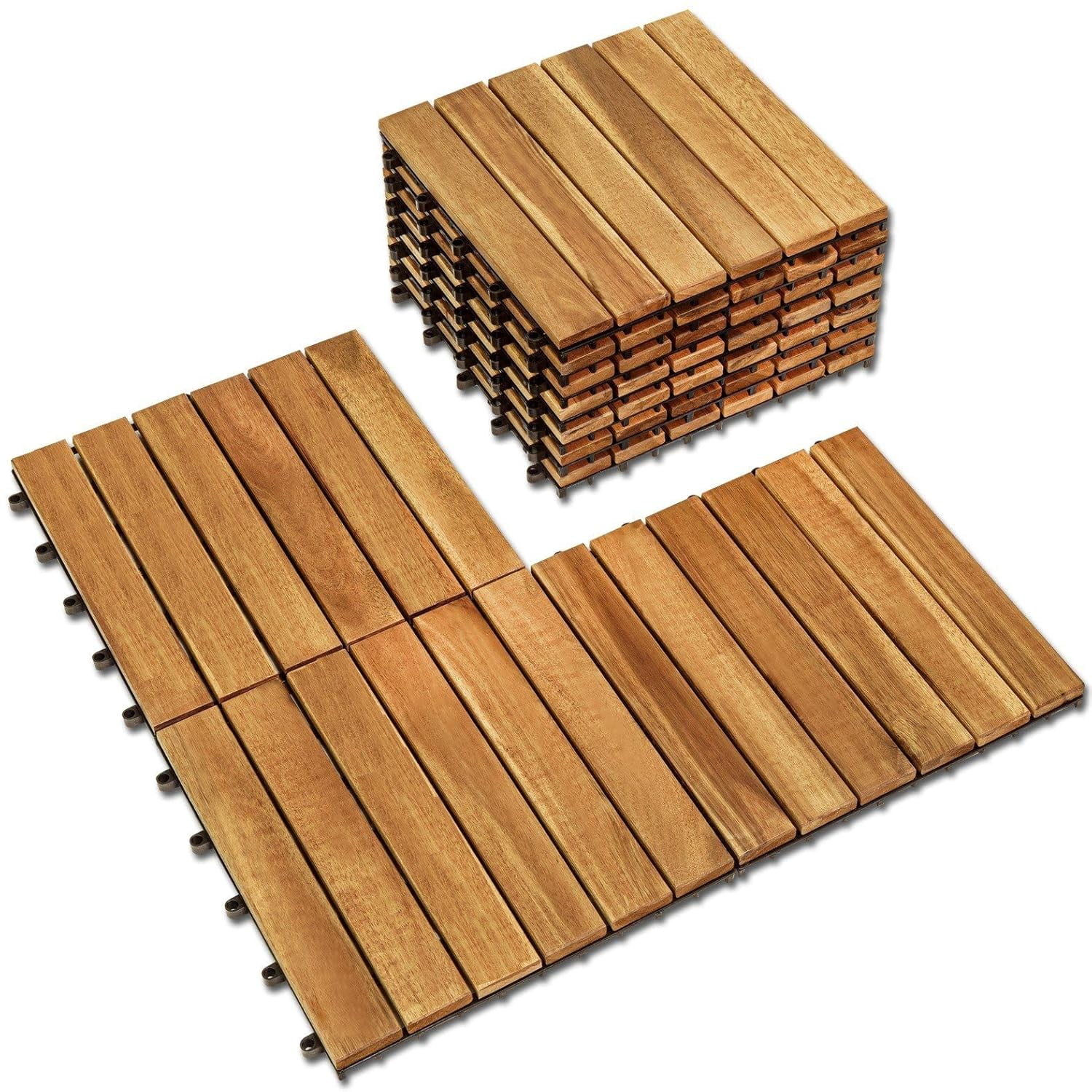 Interlocking Wood Floor Tiles
