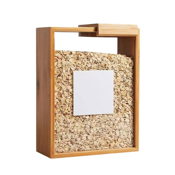 Solid Wood Kitchen Cereal Dispenser for Oatmeal Coffee and Dry Food ...